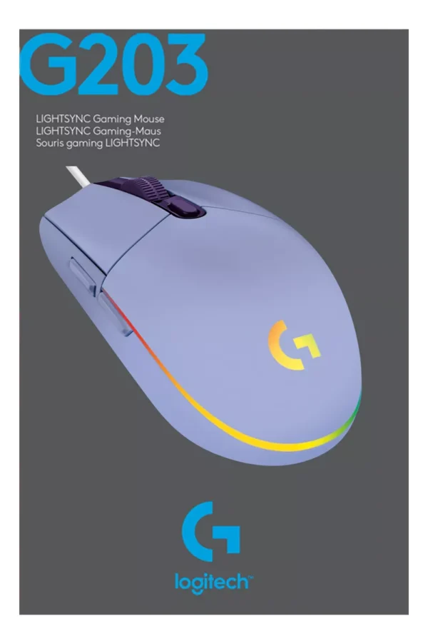Mouse Gamer Logitech G203 Lightsync RGB 8000 DPI